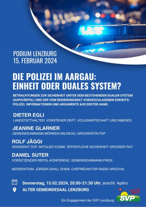 SVP Aargau - Die Polizei im Aargau – Podium